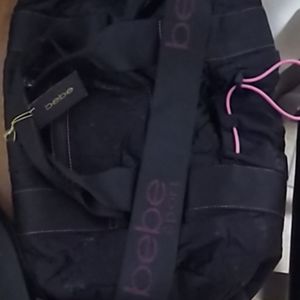 bebe Bags | Pink Travel Weekender Bag | Poshmark